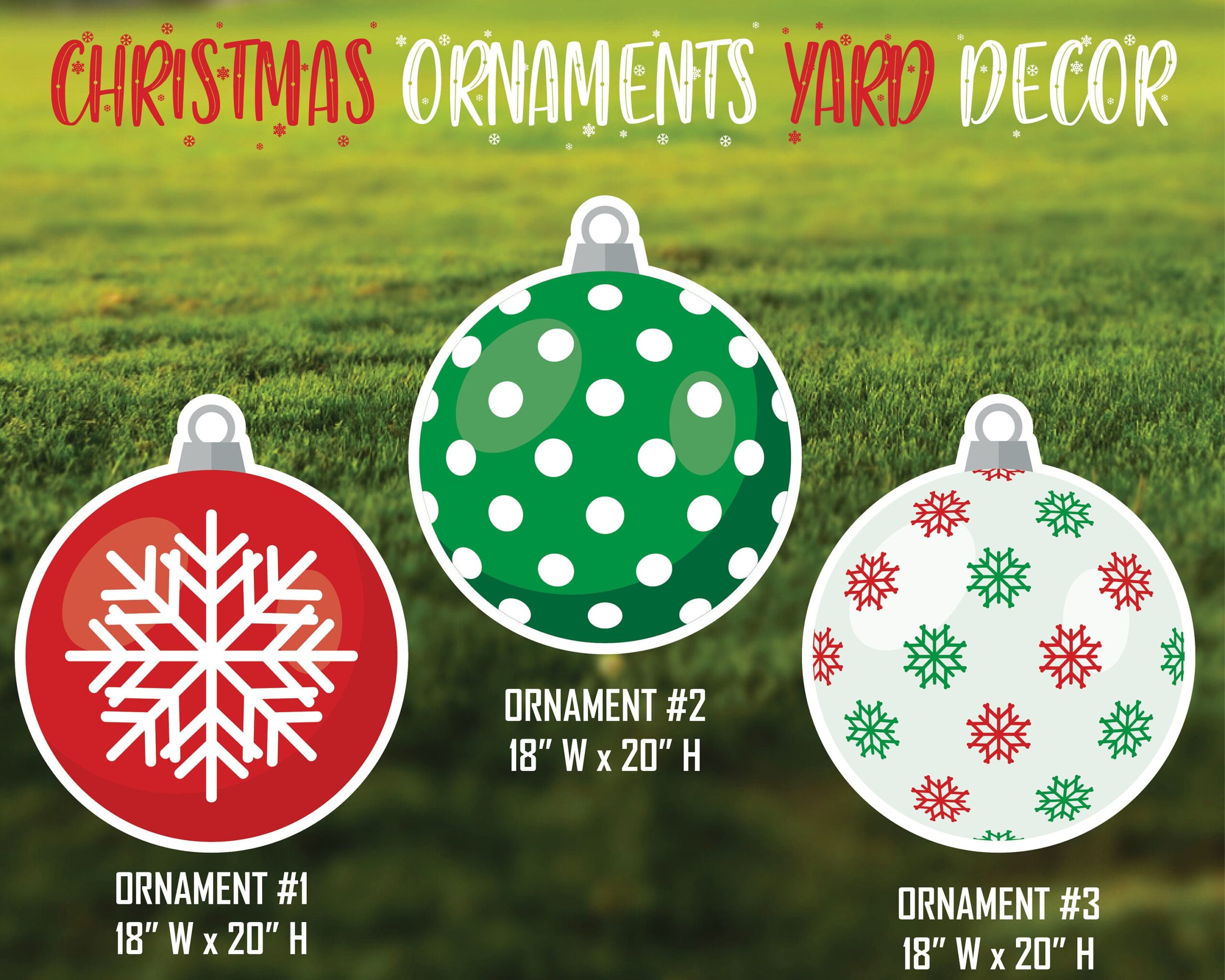 Christmas Ornaments Yard Signs | Buy Online at Flexpress
