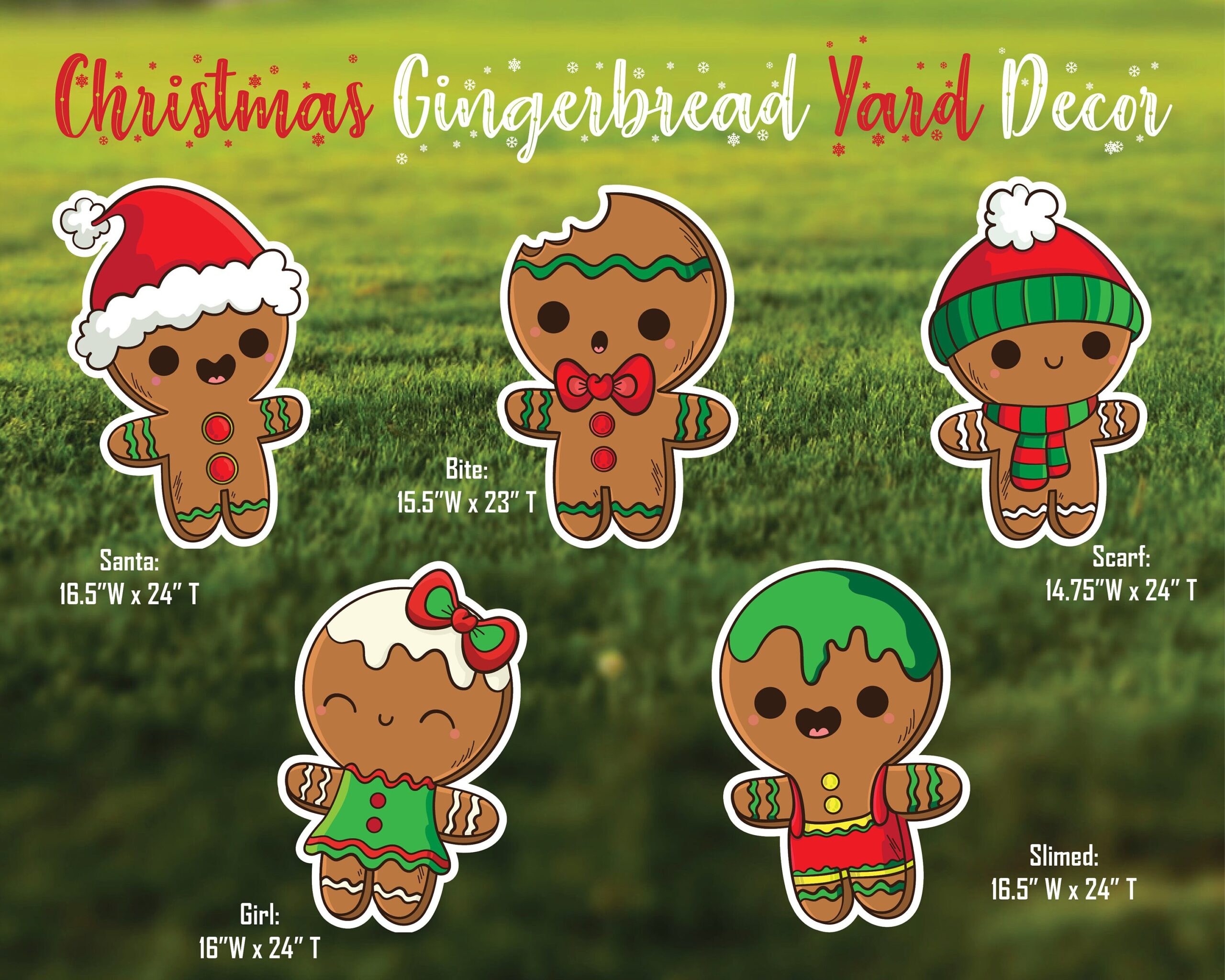 Gingerbread Men Yard Signs | Buy Online at Flexpress