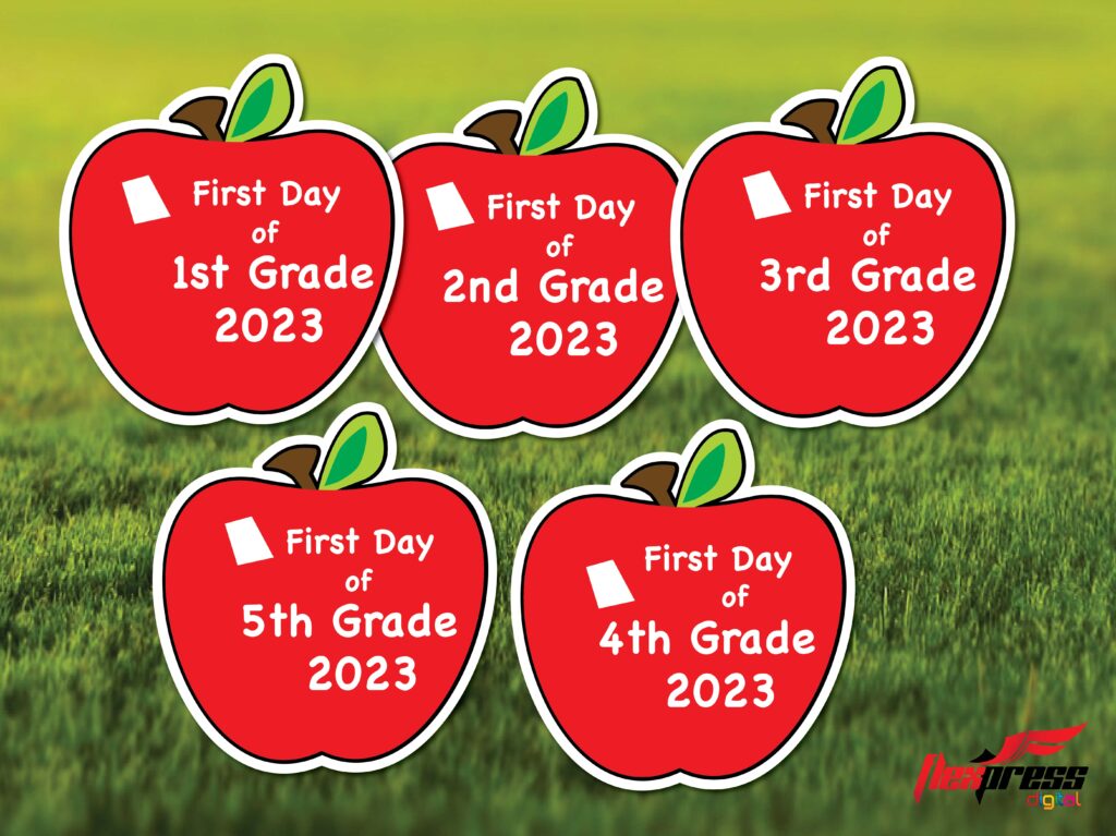 First Day of School Apple Yard Sign | Flexpress